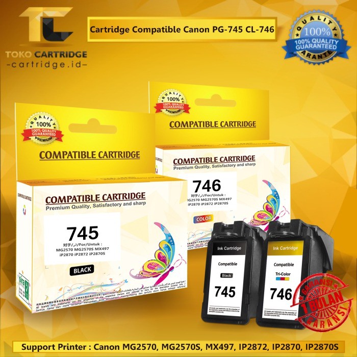 Jual Cartridge printer Canon PG 745 + CL 746 Pg745 + Cl746 SET new ...