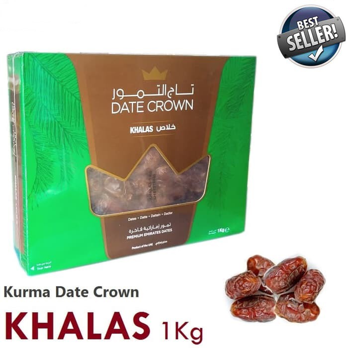 Jual Kurma Date Crown Khalas 1kg / Kurma Golden Dates Khalas / Hikmah ...