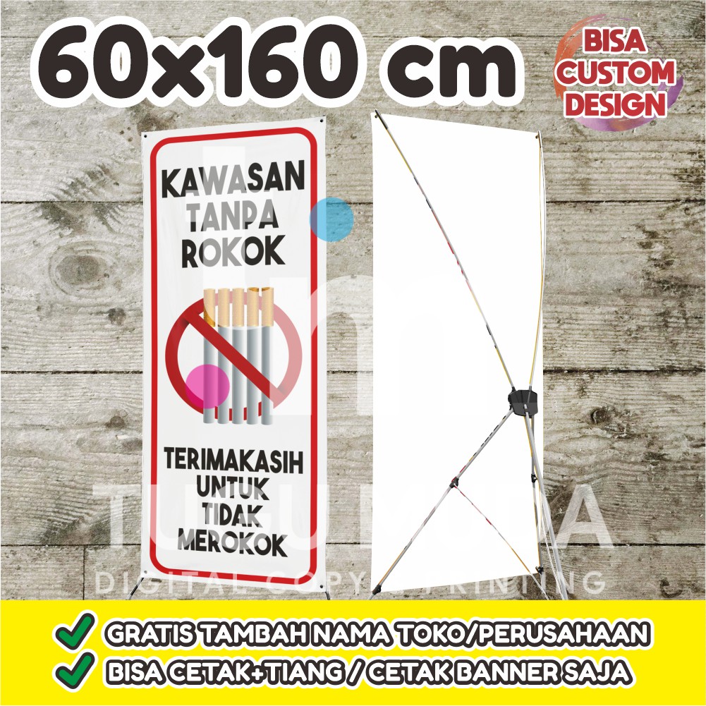 Jual Cetak Y-Banner Outdoor|Standing Banner 60x160cm - DILARANG MEROKOK ...