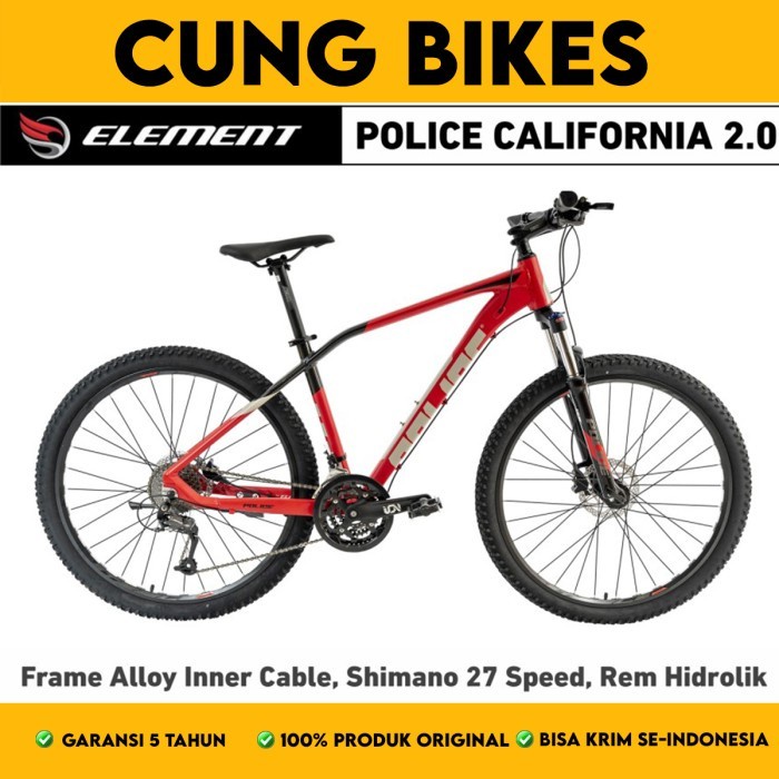 Jual Sepeda Gunung 27.5 Inch MTB Element Police California 2.0 3 x 9 ...