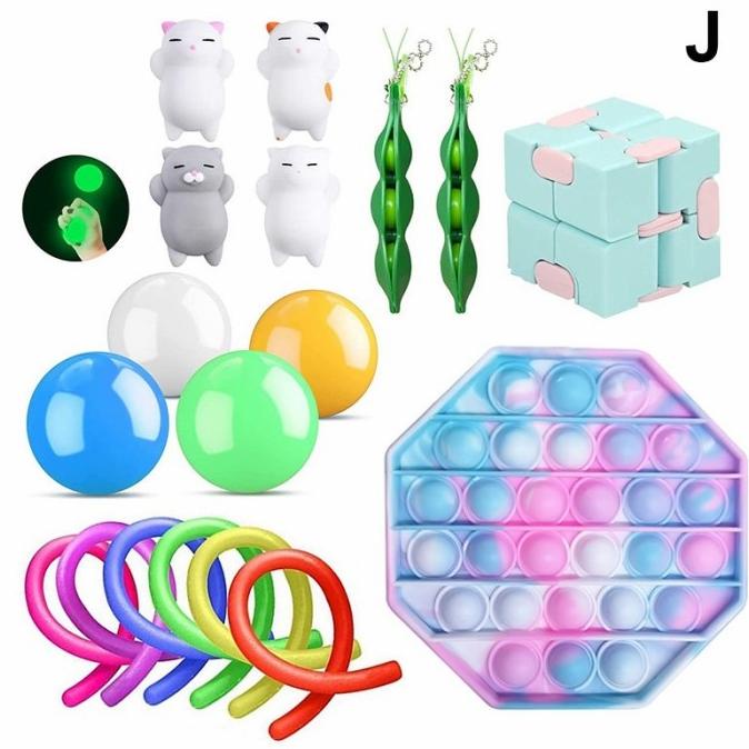 Jual Mainan Sensory Fidget Toy Set Stress & Anty Axienty Pack (Persegi ...