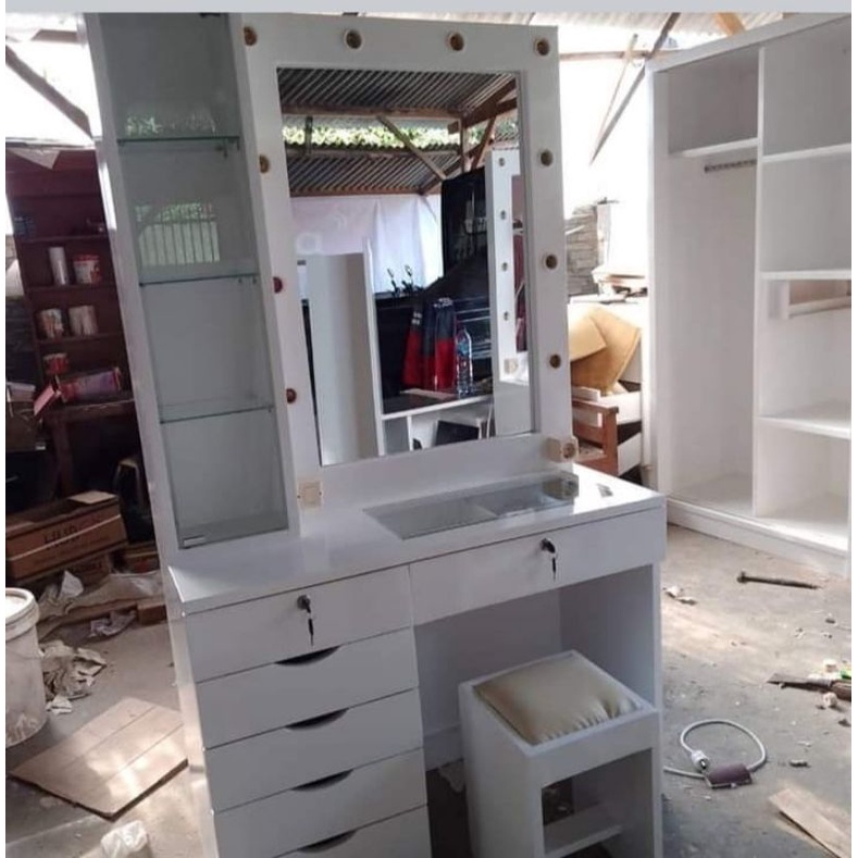 Jual MEJA RIAS LAMPU MINIMALIS / MEJA RIAS LED /MEJA RIAS MAKEUP ARTIS ...