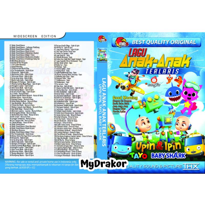 Jual kaset video musik Mp5 Anak Anak Terlaris Upin & Ipin Tayo Baby ...