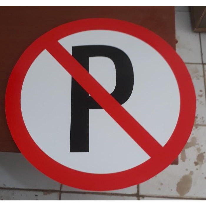 Jual Papan | Panel Rambu Dilarang Parkir D.60 | Shopee Indonesia