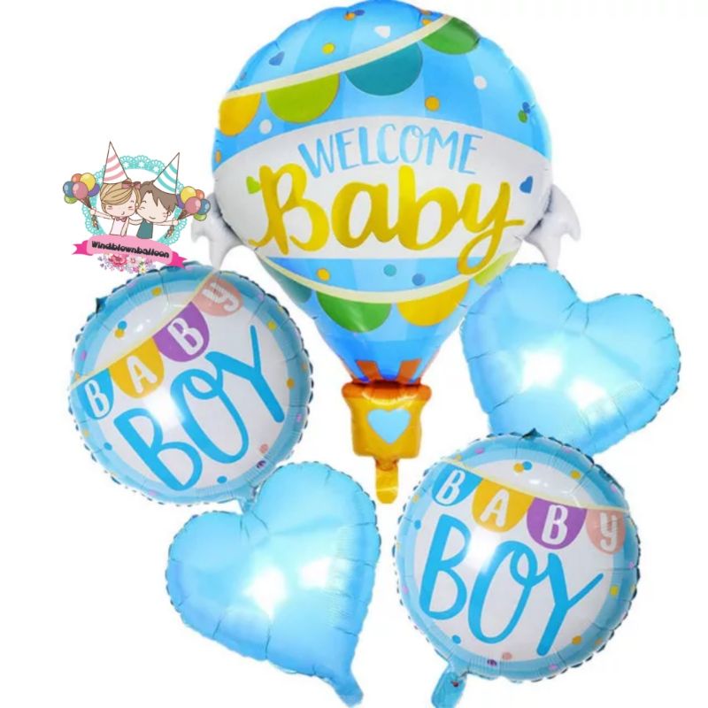 Jual WINDBLOWN BALON SET BABY SHOWER AQIQAH DECOR BOY GIRL / SURPRISE ...