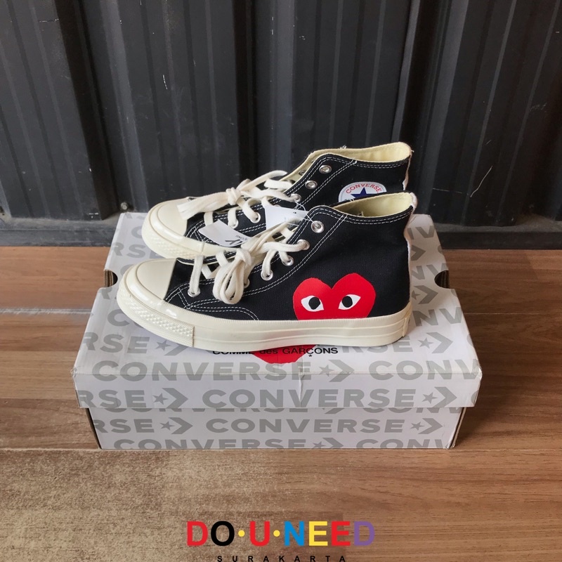 Jual Converse CT 70s High x CDG Comme Des Garcons Black White | Shopee ...