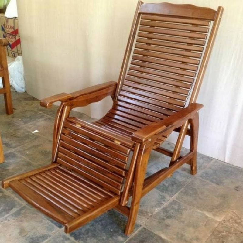 Jual Kursi Santai Kursi Malas Kayu Jati | Shopee Indonesia