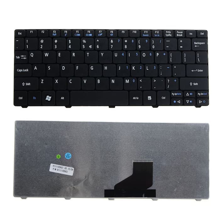 Jual Keyboard Laptop Acer Aspire One NAV50 PAV70 PAV80 532 532H Hitam ...