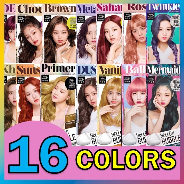 Jual MISE EN SCENE Hello Bubble Dye Hair Coloring 16 Colors Cat Rambut ...