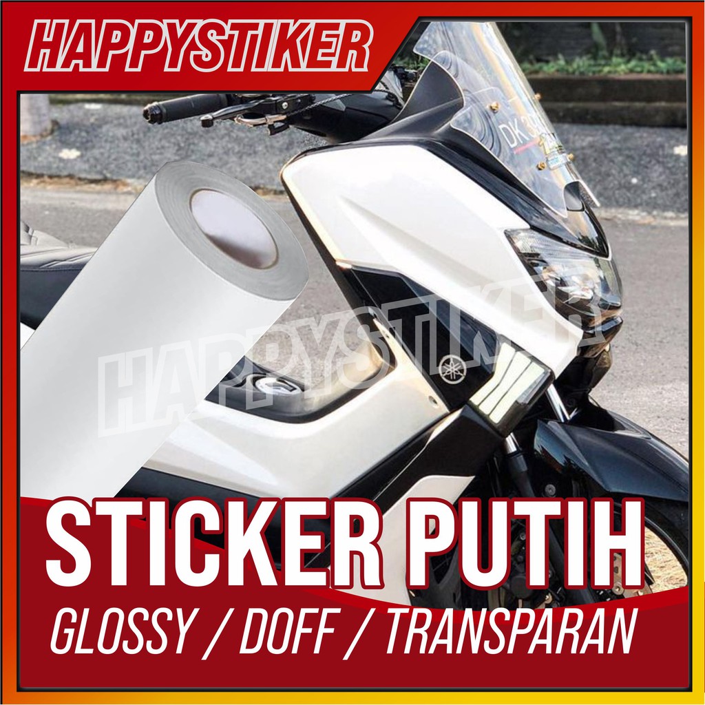 Jual Sticker Skotlet Putih / Skotlet Putih Glossy / Sticker Putih Doff ...