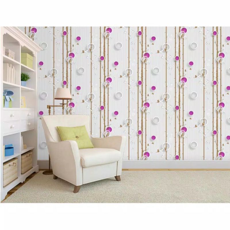 Jual WALLPAPER DINDING WALLSTIKER POLKADOT PUTIH HIJAU UNGU BIRU NAVY 45CM X 9M | Shopee Indonesia
