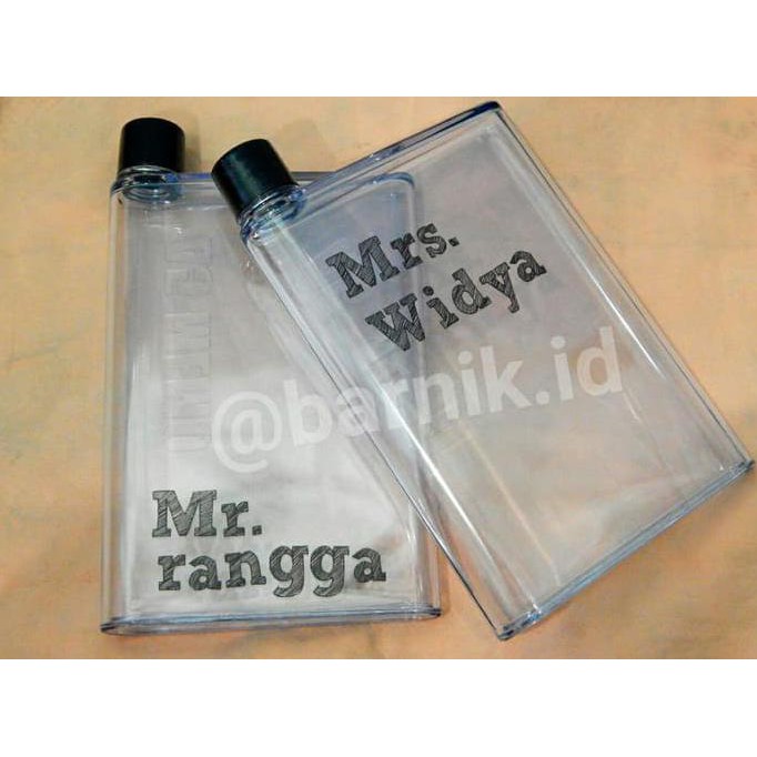 Jual Memobottle A5 Custom Name - Botol Minum Memo Pakai Nama - Putih ...