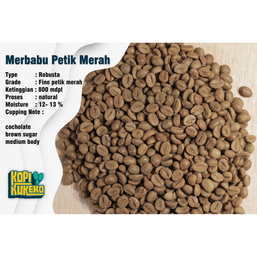 Jual GREENBEANS ROBUSTA FINE PETIK MERAH MERBABU NATURAL PROCESS 1 KG ...