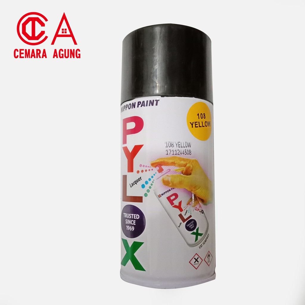 Jual Pylox Pilox Piloks Warna Yellow/Kuning Code 108 Nippon Paint 300cc ...