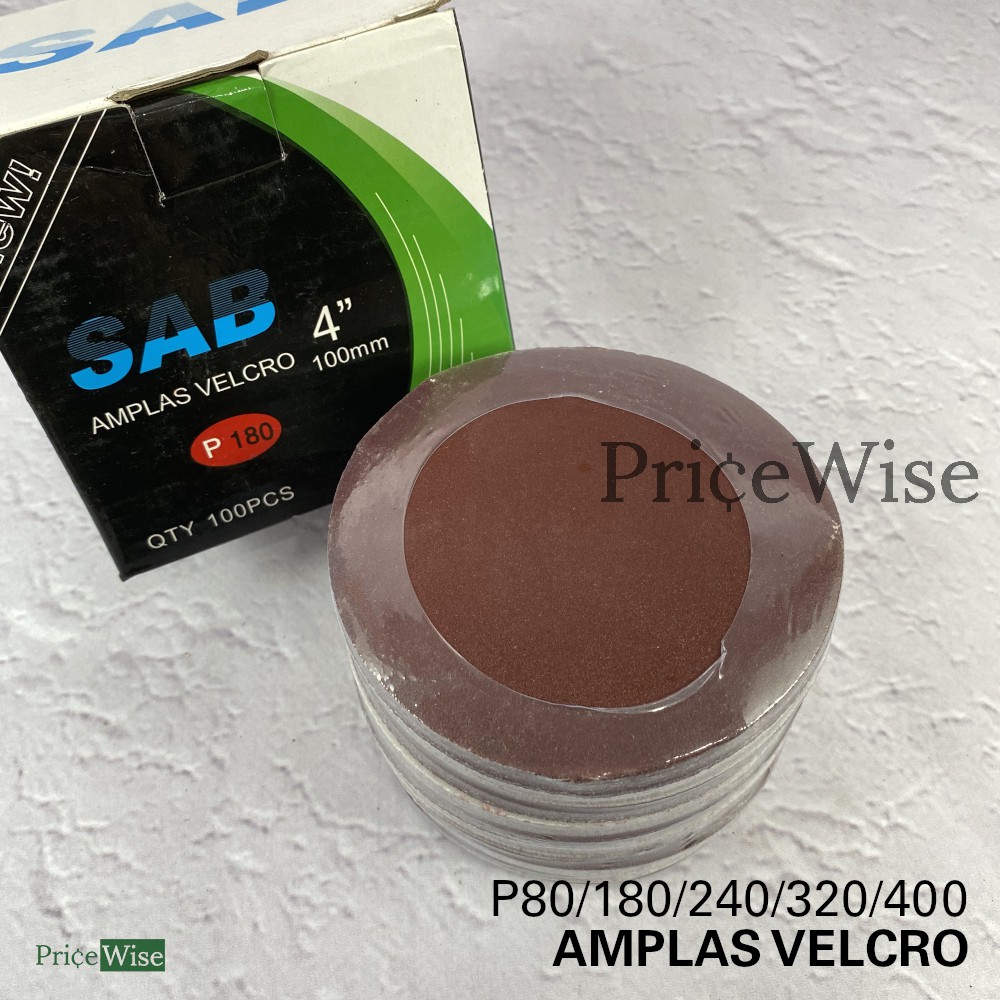 Jual Amplas Bulat Velcro Grit 60, 80, 180, 240, 320, 400 / Amplas ...