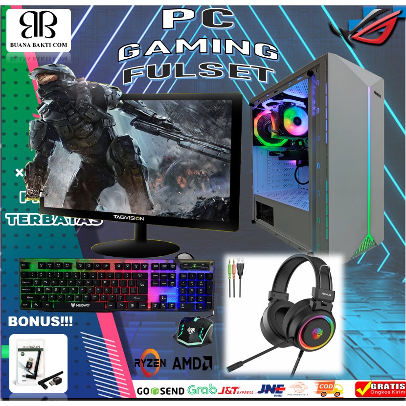 Jual PC Paket Streaming Intel I7|Ram 16Gb|SSD 128Gb|Vga 4Gb|LED 24Inch ...