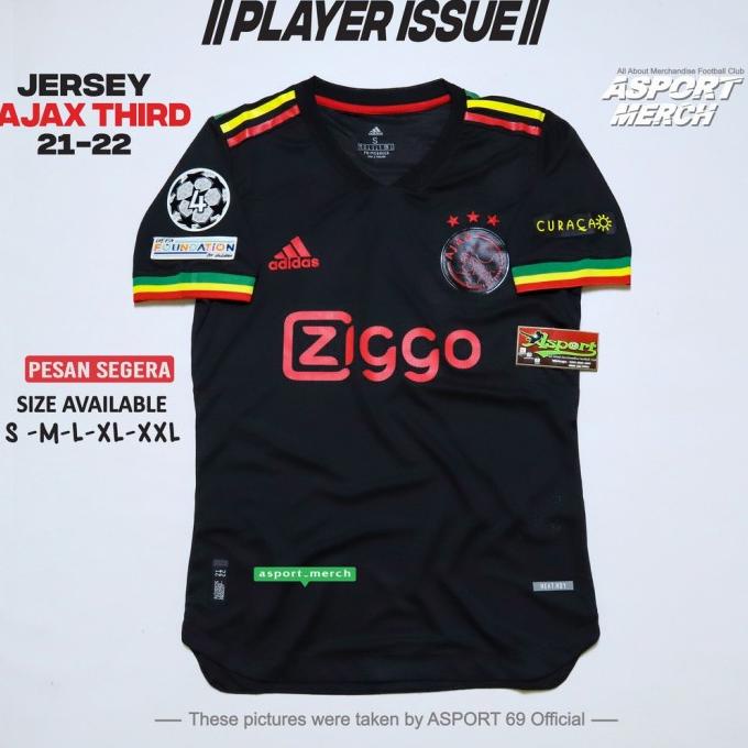 Jual PLAYER ISSUE JERSEY BOLA AJAX THIRD BOB MARLEY 2021 2022 PREMIUM HIGH DF31351CEC | Shopee ...