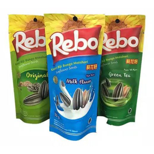 Jual Aneka Snack Kuaci Rebo 70 gram/Kuaci Milk/ Kuaci Original /Kuaci ...