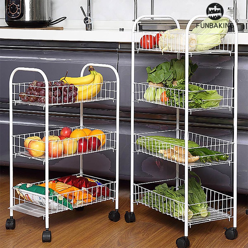 Jual rak sayur, keranjang buah, rak dapur, rak penyimpanan bergerak ...