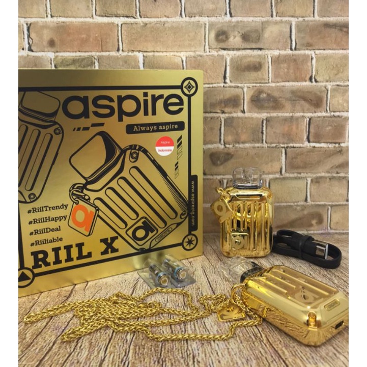 Jual Aspire Riil x Gold Edition Pod Kit Riilx | Shopee Indonesia