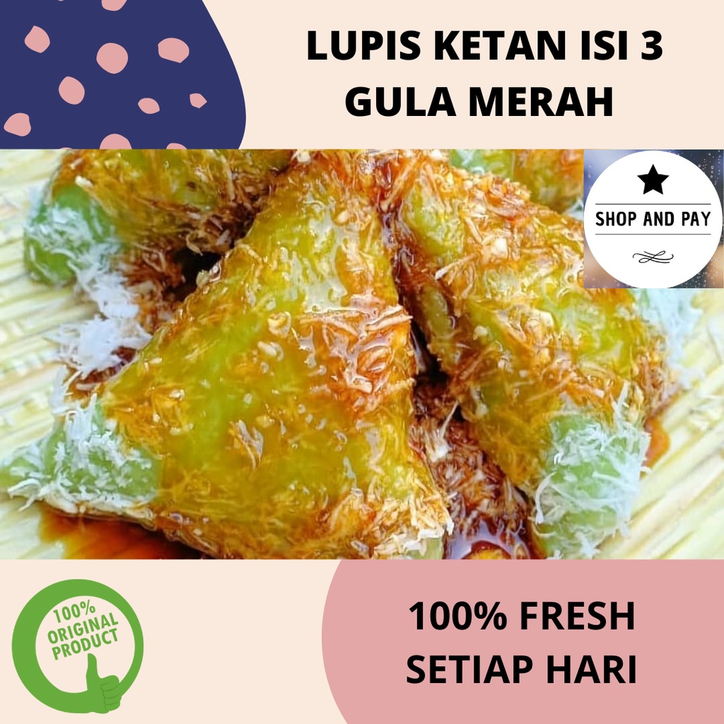 Jual Kue Lupis Lopis Ketan Asli Medan Isi 3 | Shopee Indonesia
