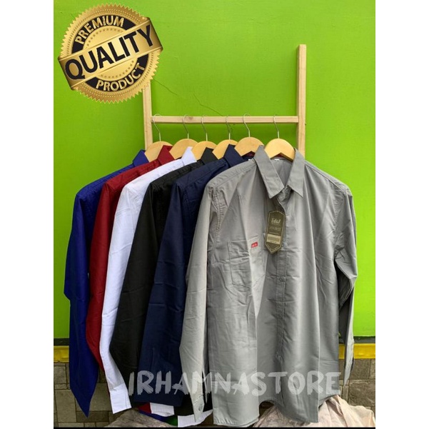 Jual Kemaja Polos Premium Kemaja Formal Kemeja Polos Lengan Panjang ...