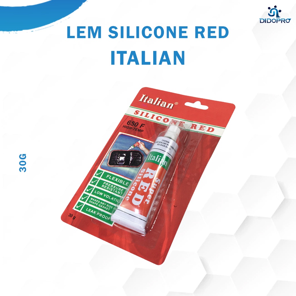 Jual Italian Red Silicone 30 gram - Lem Silikon Sealer Merah | Shopee ...