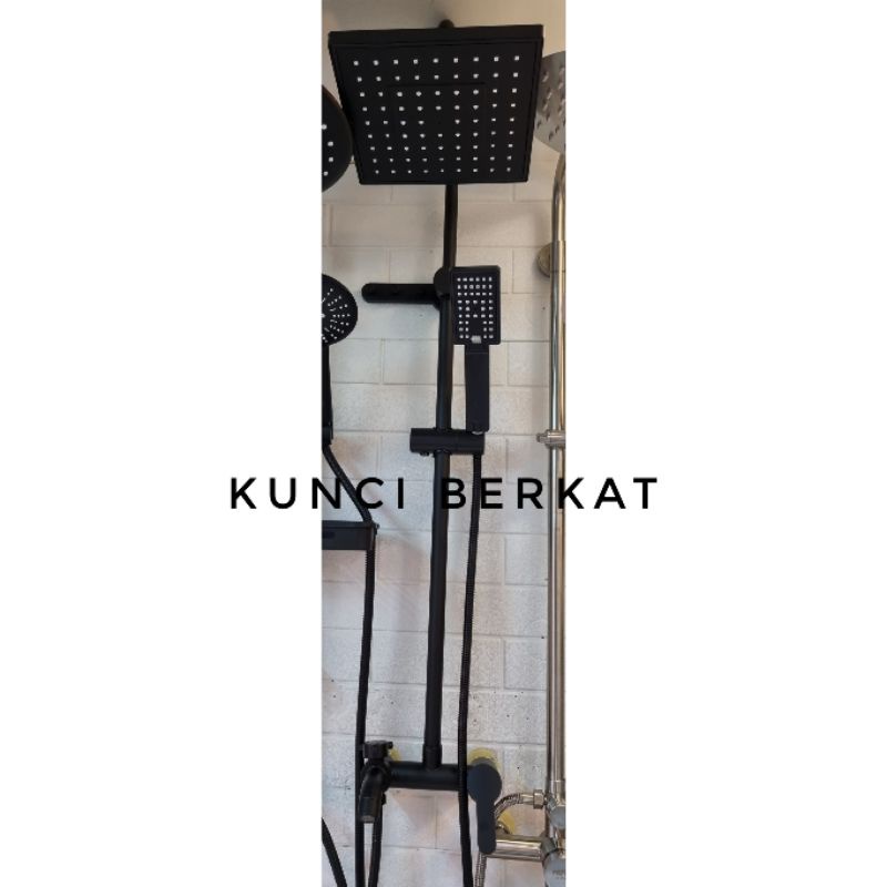 Jual Shower coloum hitam/Shower set black/Hitam/3 in 1/Tiang Shower ...