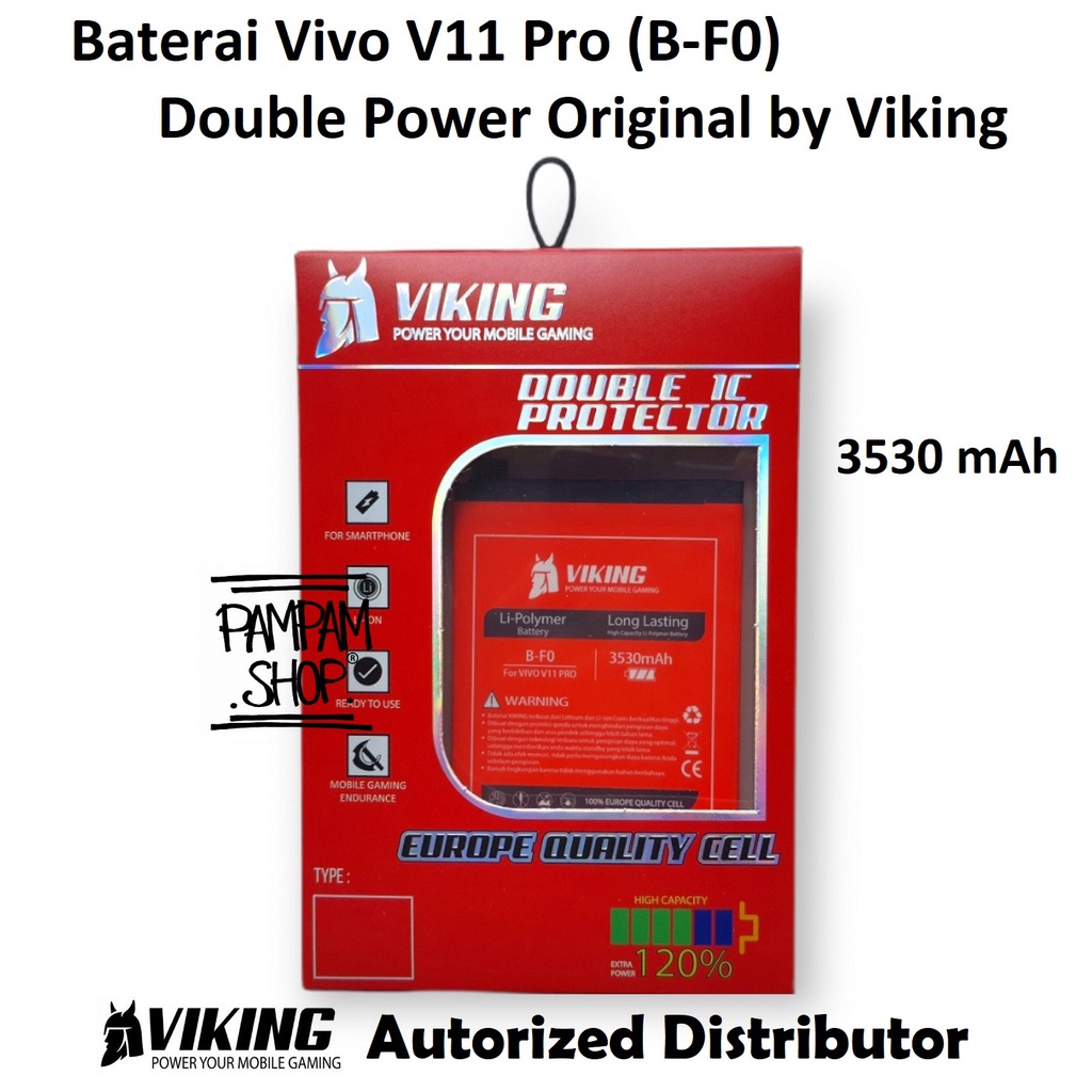 Jual Baterai VIKING Double Power Original Vivo V11 PRO B-F0 BF0 Batrai ...