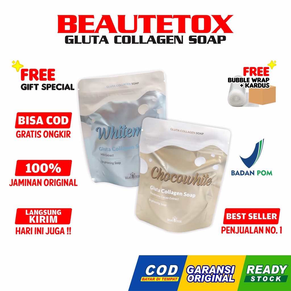 Jual Sabun Gluta Collagen Soap [Buy 1 Get 1 Free] By Beautetox Scrub ...