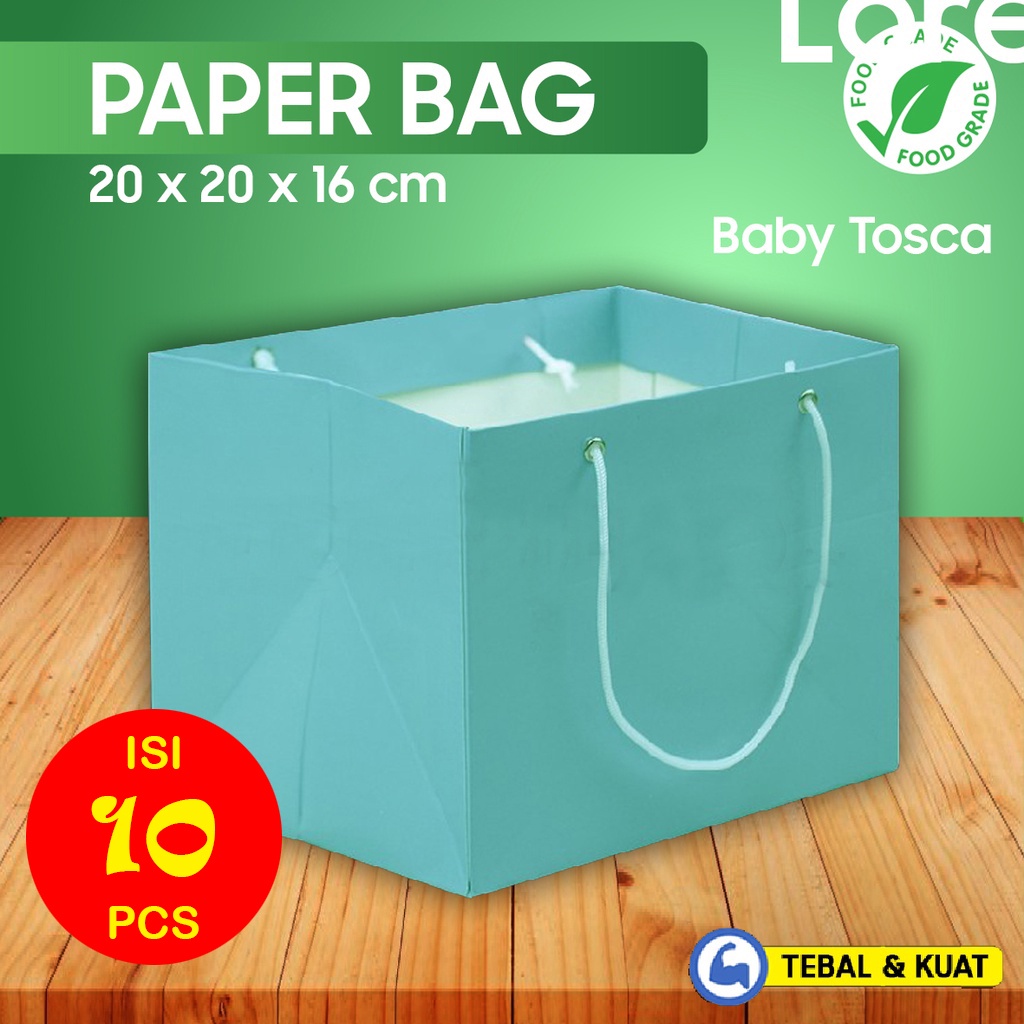 Jual Paper Bag - Paperbag Polos - Paper Bag Kue - BABY TOSCA - 20x20x16 ...