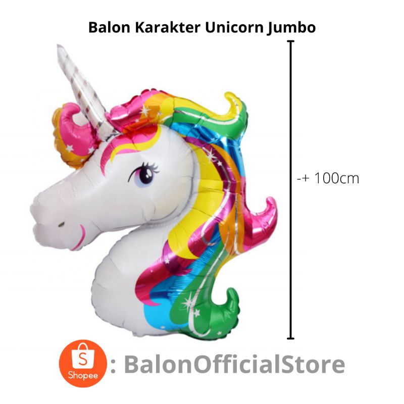 Jual Balon motif Unicorn Jumbo / Unicon mini / unicorn besar | Shopee ...