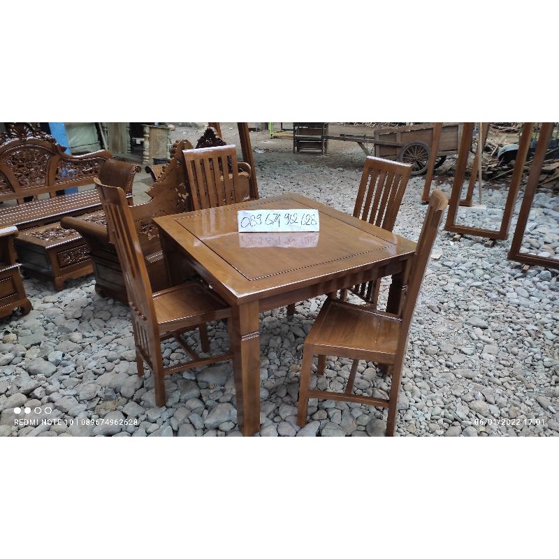 Jual meja makan balero minimalis kayu jati | Shopee Indonesia