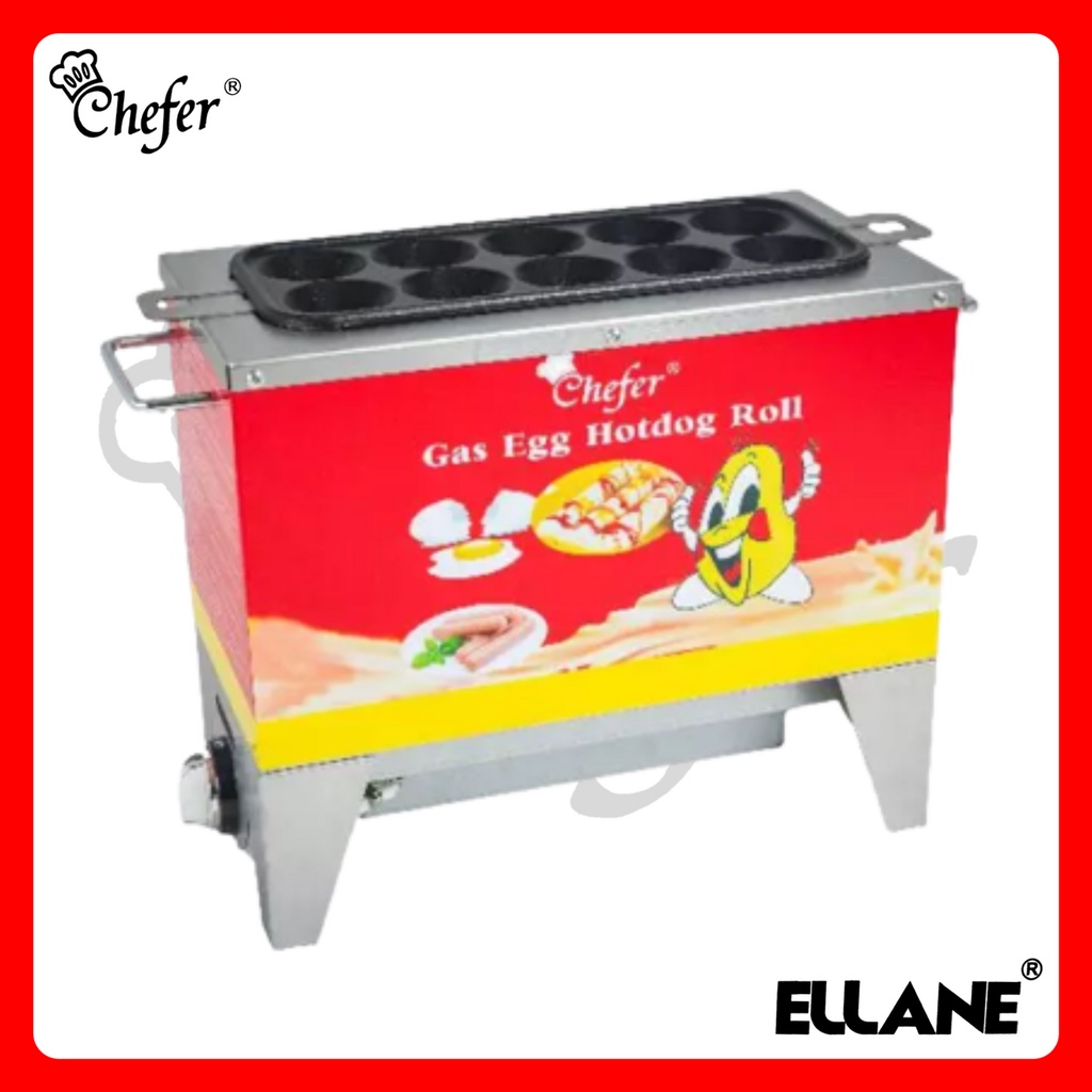 Jual MESIN SOSTEL CHEFER GAS EGG HOTDOG ROLL - 10 LUBANG | Shopee Indonesia