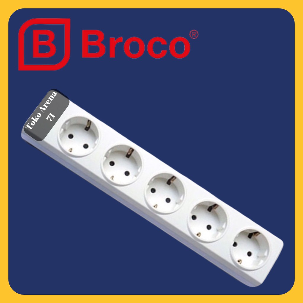 Jual BROCO STOP KONTAK TERMINAL LUBANG 5 ARDE 5 LUBANG PUTIH 15350 ...