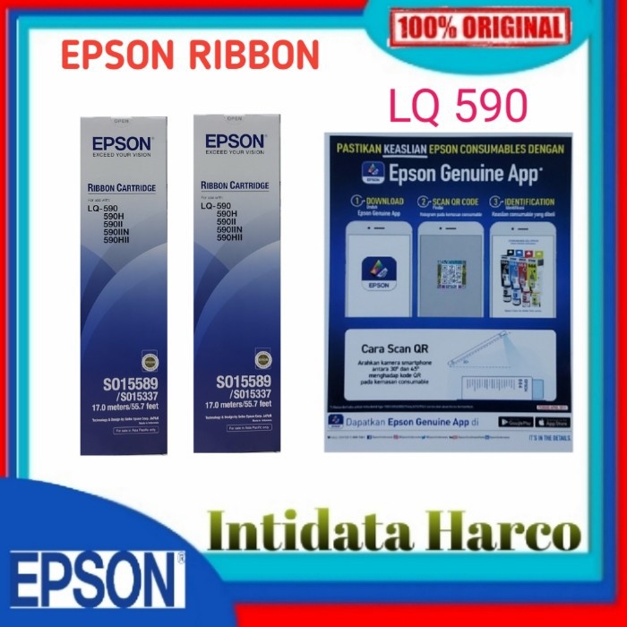 Jual EPSON CARTRIDGE RIBBON LQ 590 JAMIN ORIGINAL 100% PITA LQ590 ...