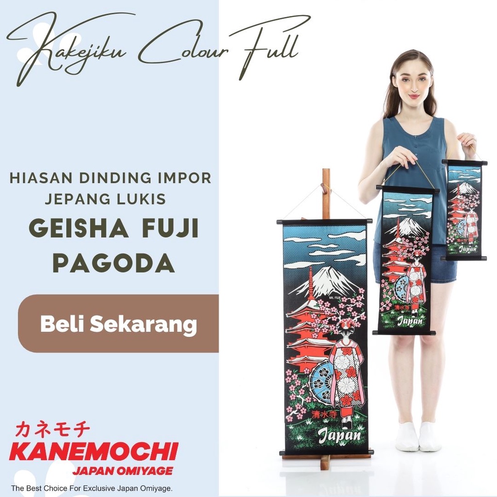 Jual KANEMOCHI KAKEJIKU GEISHA FUJI PAGODA JAPAN - HIASAN DINDING KHAS JEPANG MOTIF GEISHA FUJI ...