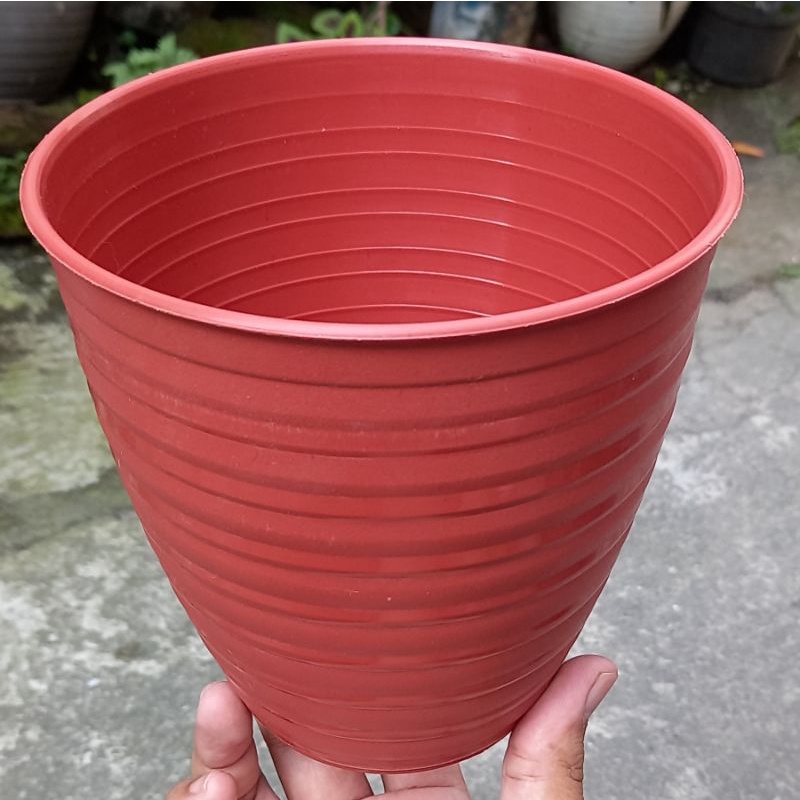 Jual POT MADU TINGGI 15 WARNA MERAH BATA BERLUBANG VAS BUNGA TEBAL ...