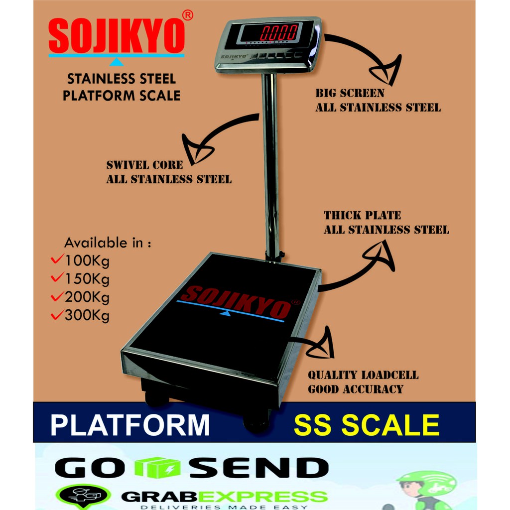 Jual TIMBANGAN LANTAI DIGITAL 200KG SOJIKYO STAINLESS INDICATOR ...