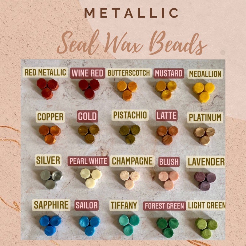 Jual 1 Pcs Seal Wax Beads Metallic - OCtagon seal wax - seal wax butir ...