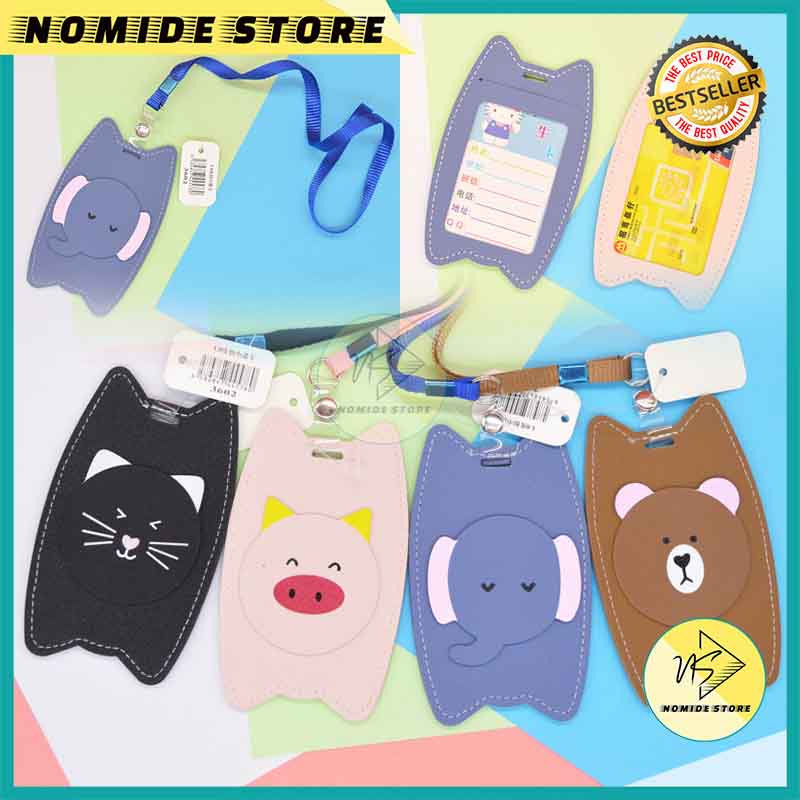 Jual Name Tag Id Card Holder Korea Motif Kartun Hewan Aksesoris ...