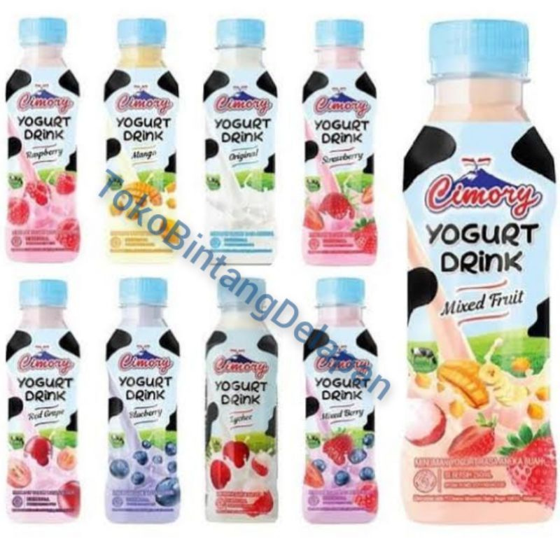 Jual Cimory Yogurt Drink 250ml (RaspBerry / Mango / Original / Strawberry / Red Grape ...