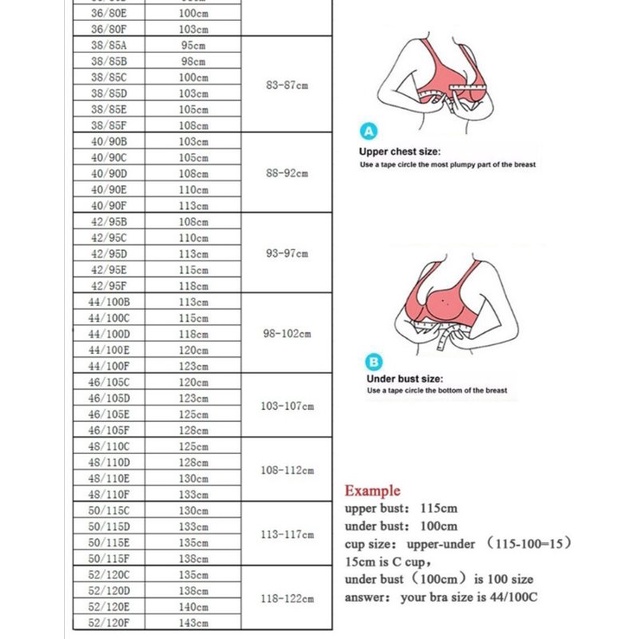 Jual PANDUAN SIZE BRA CUP A B C D | Shopee Indonesia