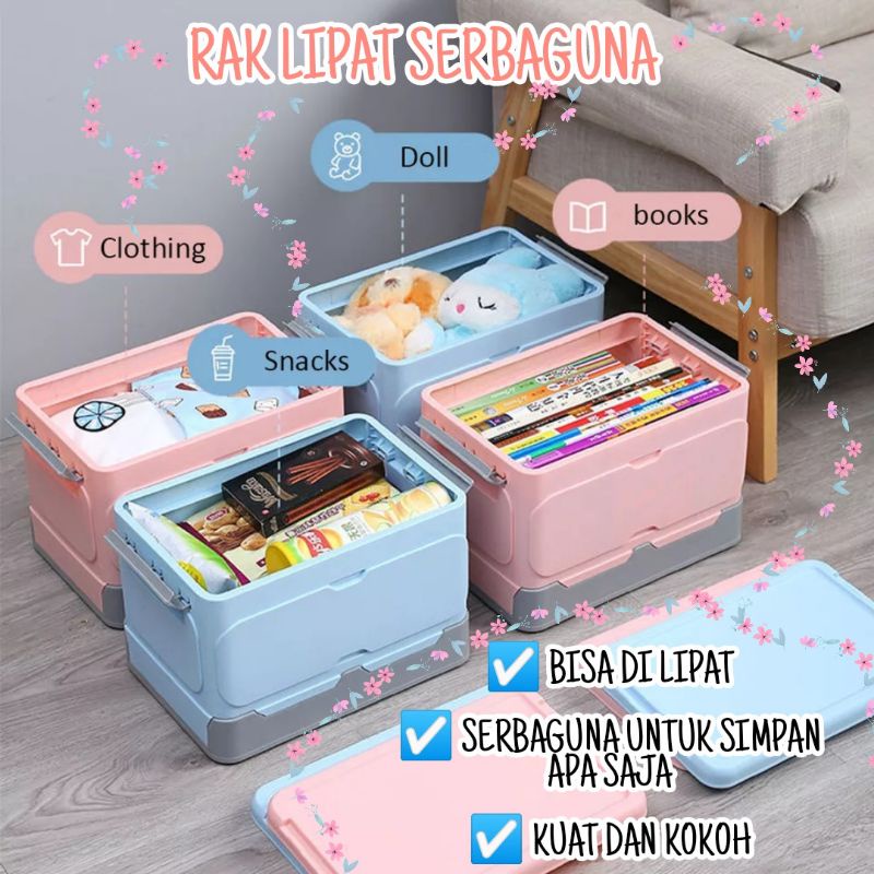 Jual Storage LIPAT SERBAGUNA Kotak Organizer Pakaian Mainan Buku Box ...