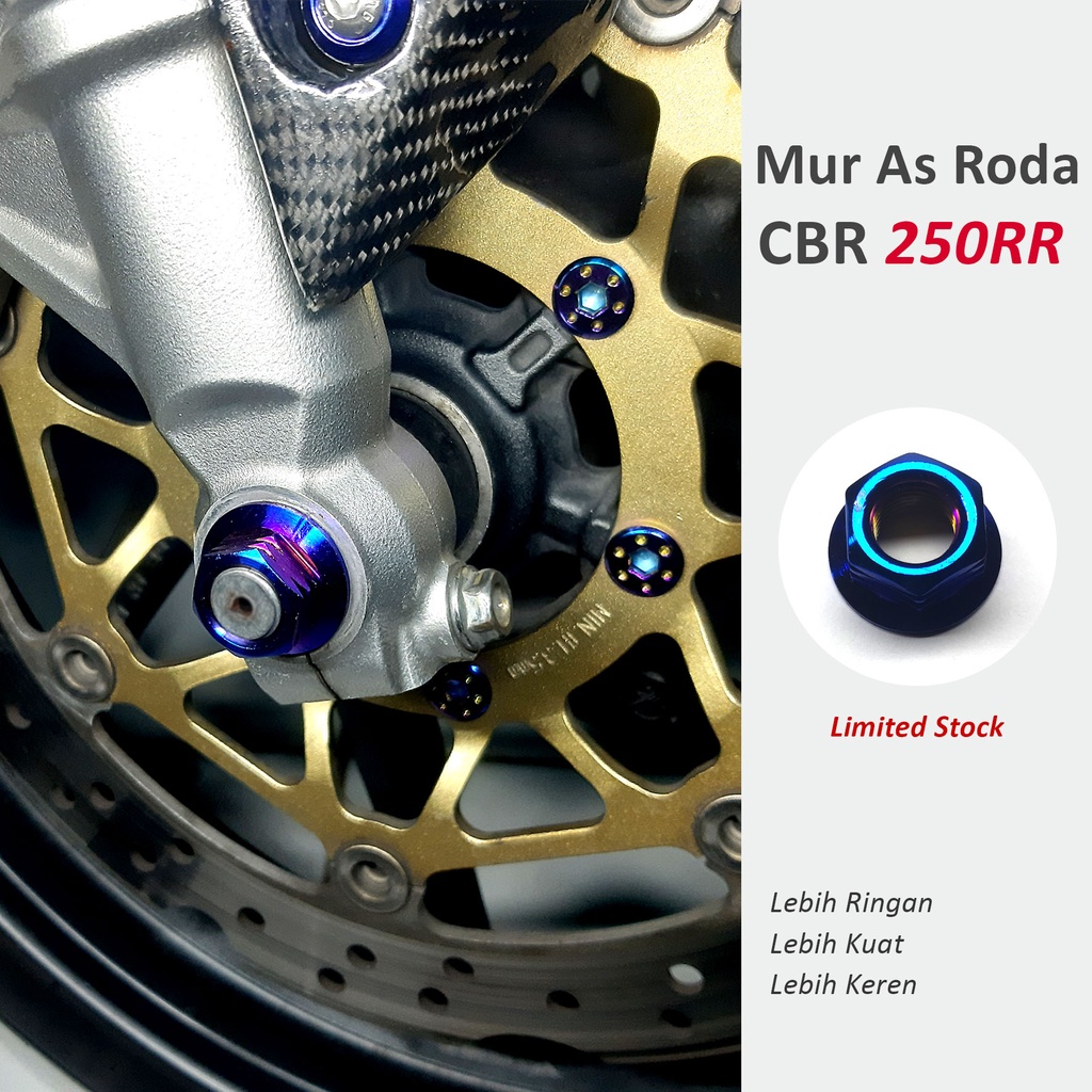 Jual Mur As Roda CBR250RR Blue - Mur As Roda CBR 250RR Probolt - Baut ...