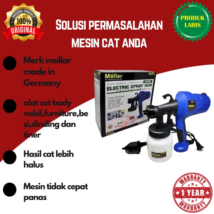 Jual MOLLAR ESG 300 Kompresor Cat Mini Listrik Spray Gun Airbrush Mesin ...