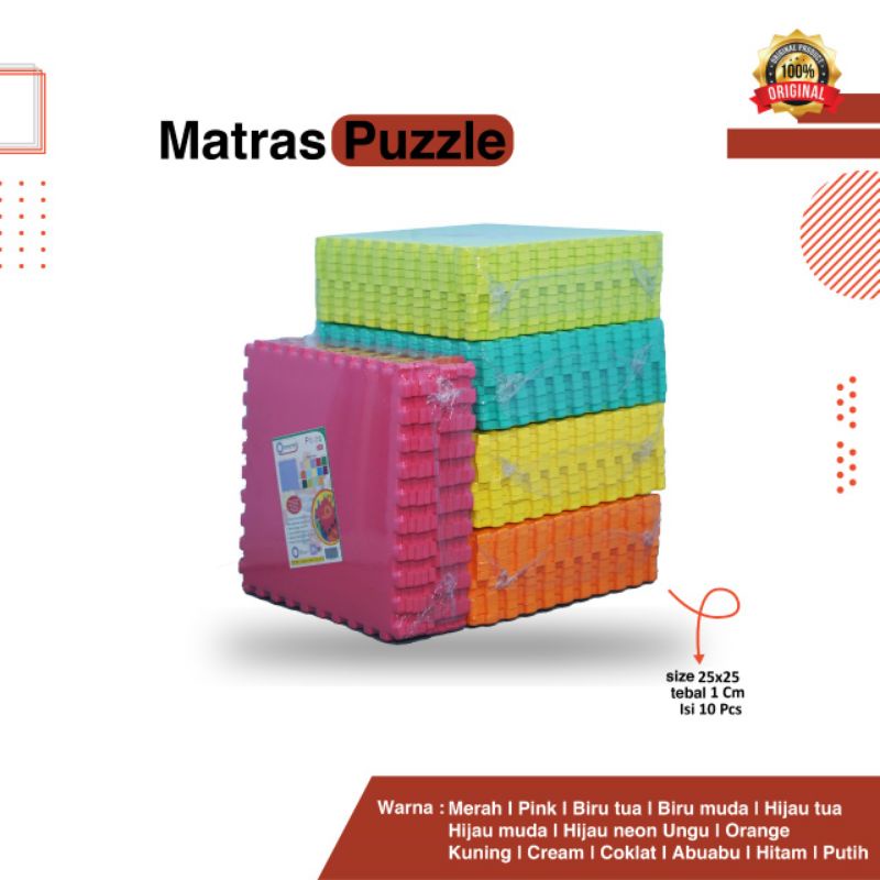 Jual PUZZLE MATRAS LANTAI ANAK 25X25 tebal 1 cm isi 10 pcs alas lantai ...