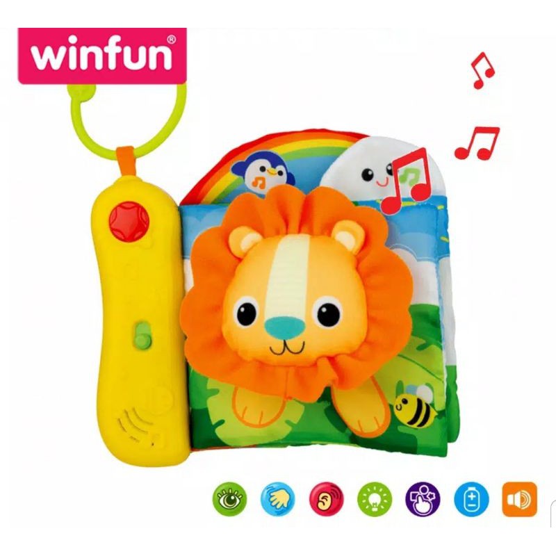 Jual BEST SELLER Winfun Musical Jungle Pals Sensory Book Mainan buku ...