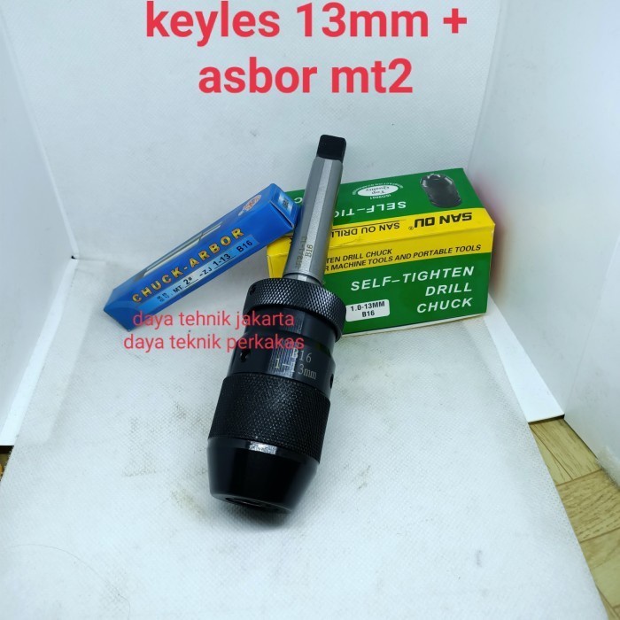 Jual sanou keyless 13mm set Mt2 - kepala bor - san ou Chuck tanpa kunci ...