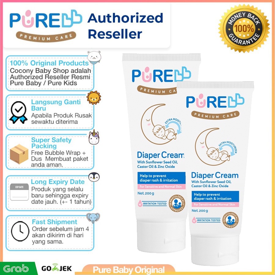 Jual [BPOM] - Pure BB Diaper Rash Cream Krim Ruam Popok Bayi PureBB ...